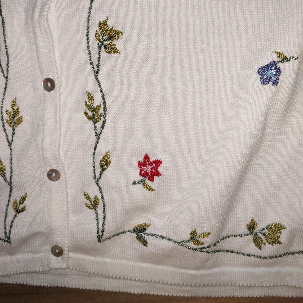 Sweet short-sleeved cardigan by Graver Studio. White... - Depop