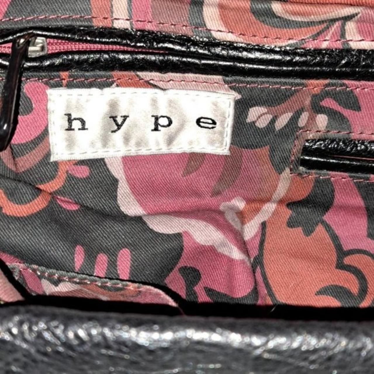 Hype Black Leather Shoulder Bag Handbag Silver... - Depop