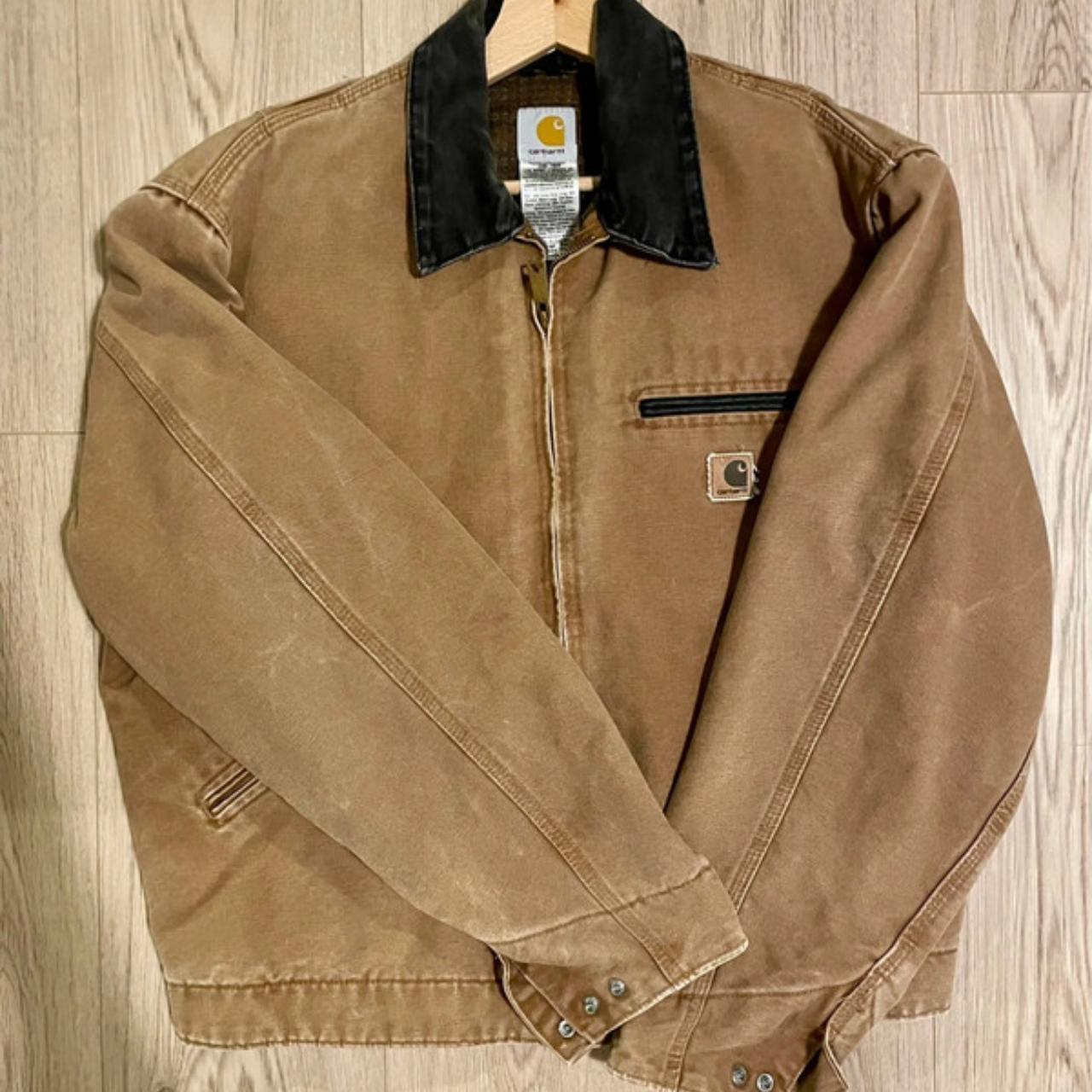 Carhartt Detroit Jacket J97 BRN Size L Armpit to... - Depop