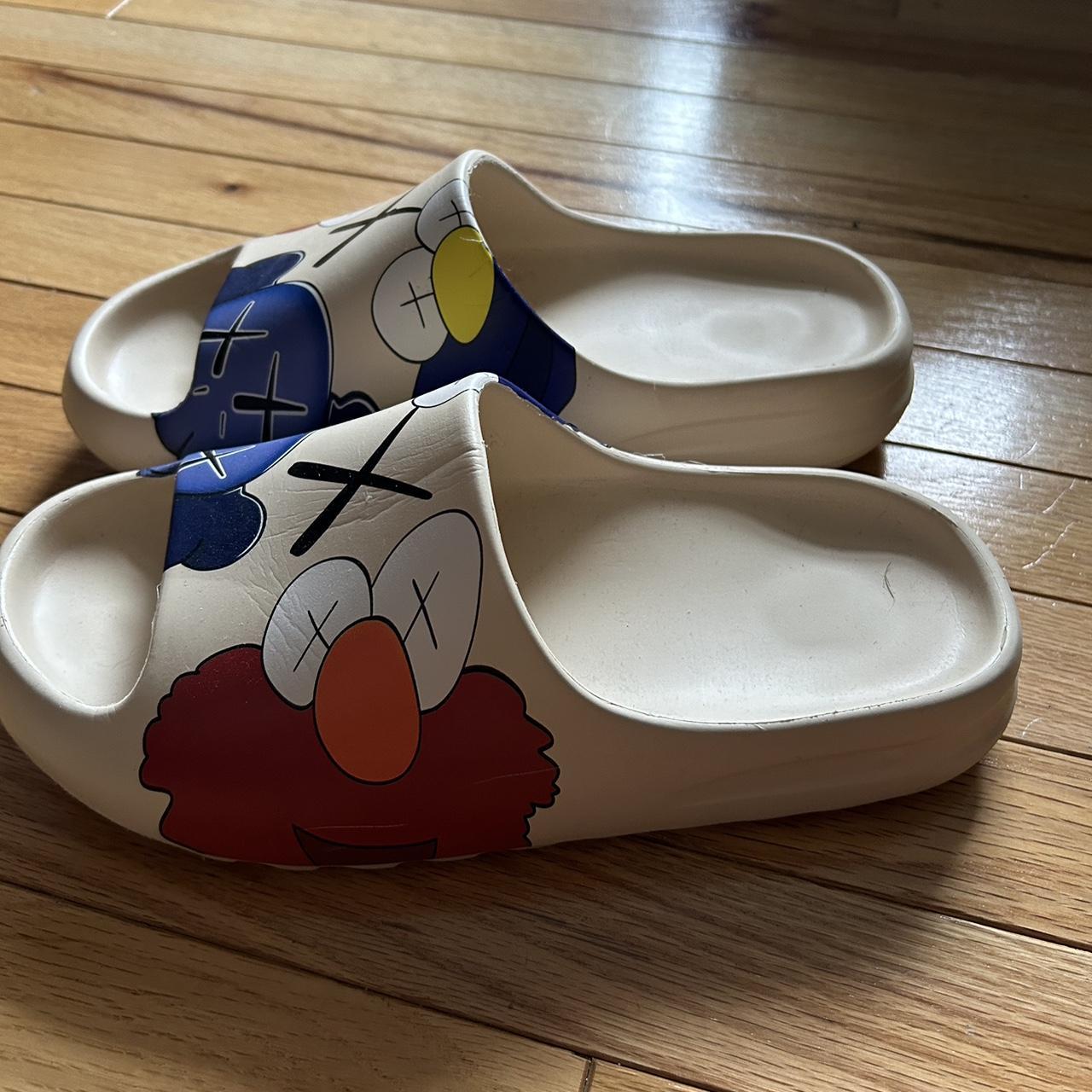 KAWS x ELMO slides Size 9 Men’s No flaws other... - Depop
