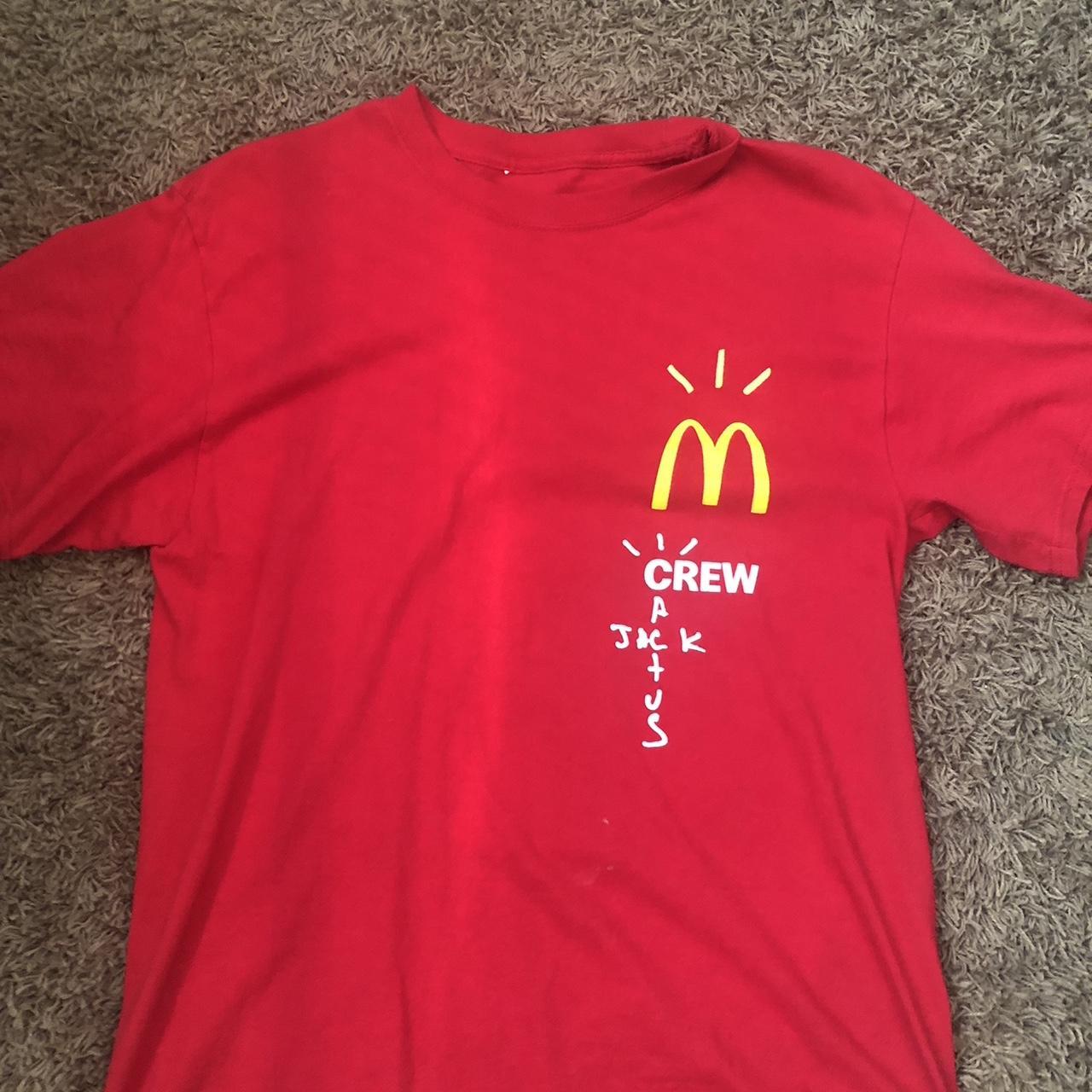 Travis Scott red and yellow t-shirt mcdonalds - Depop