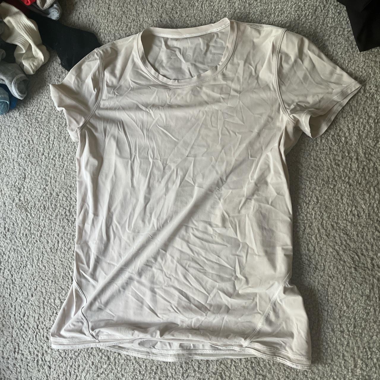 4 lululemon white running shirt - Depop