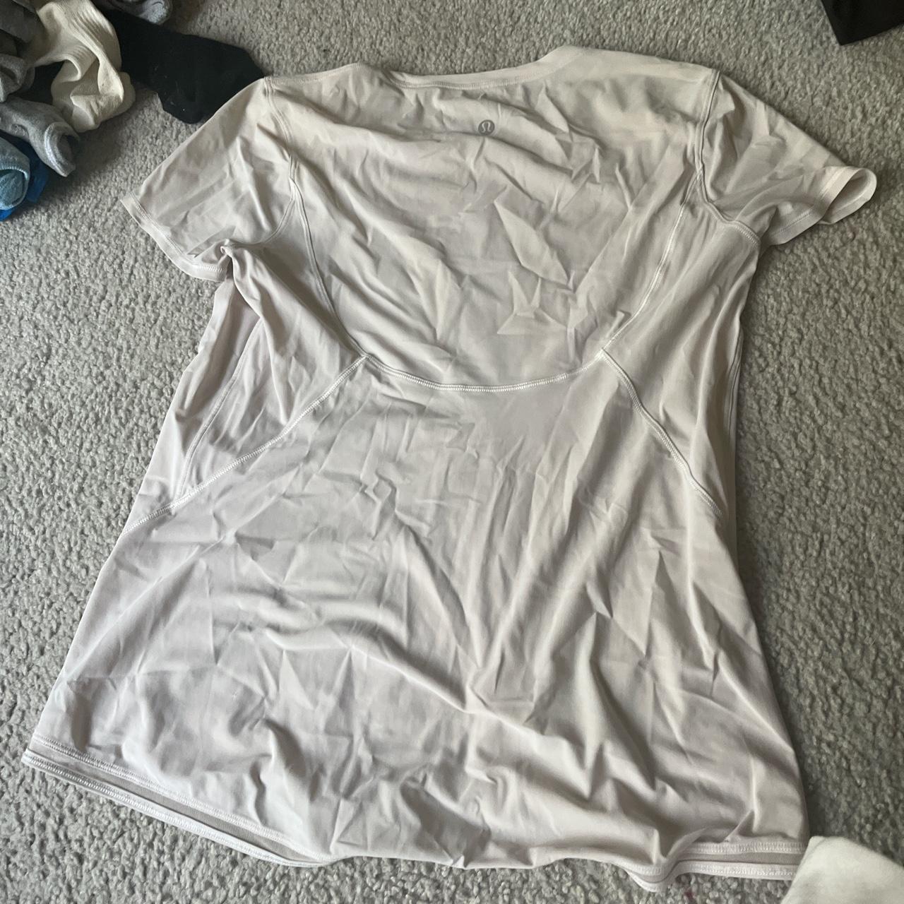 4 lululemon white running shirt - Depop