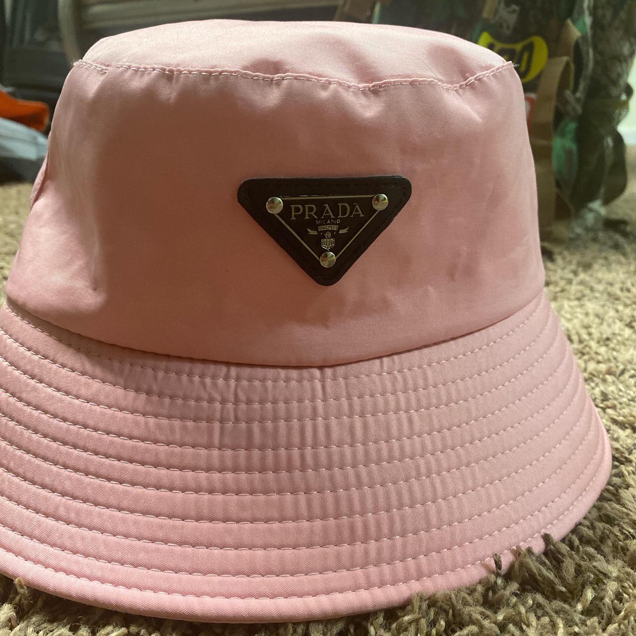Pink prada-bucket-hat - Depop Pink prada-bucket-hat - Depop