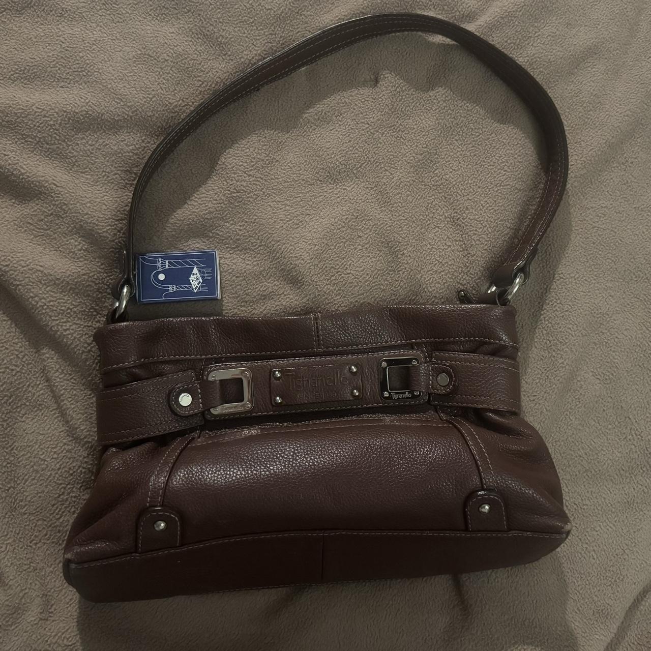 Small brown purse with beige pattern inside. Zips close - Depop