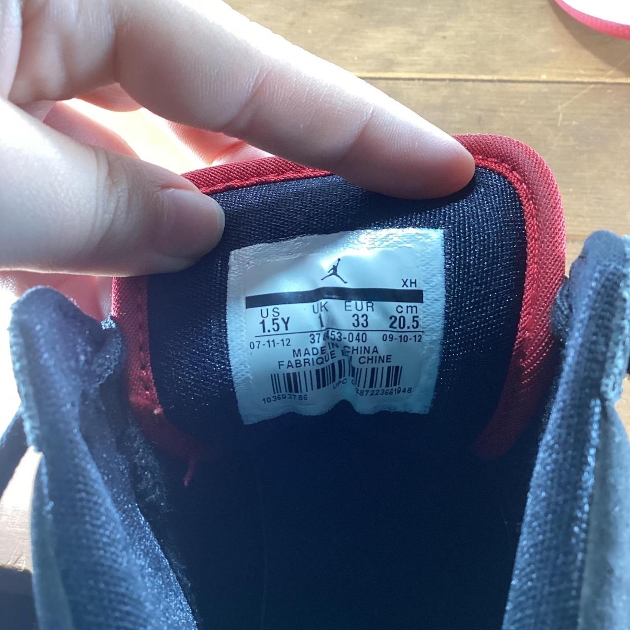 Jordan Trainer ST G Youth Sneakers Black Red High... | Depop