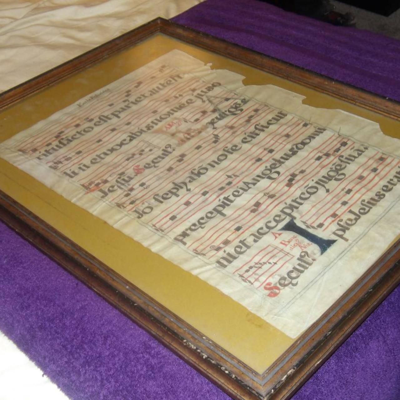 1700 Antiphonal Gregorian Music Sheet The art and... - Depop