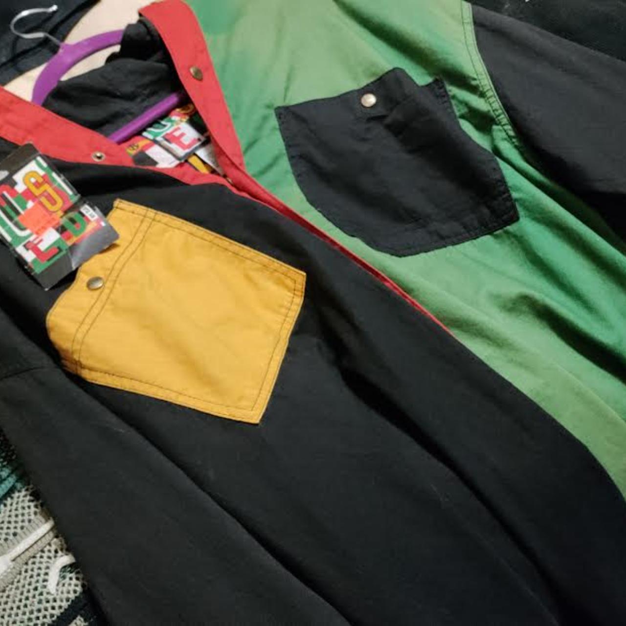 Vintage Get Used Colorblock Denim Jacket This is... - Depop