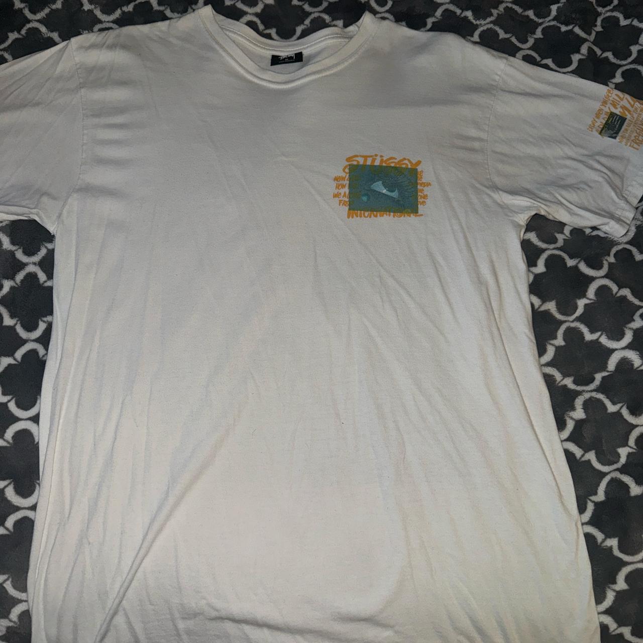 Medium white study shirt with graphic design only... - Depop