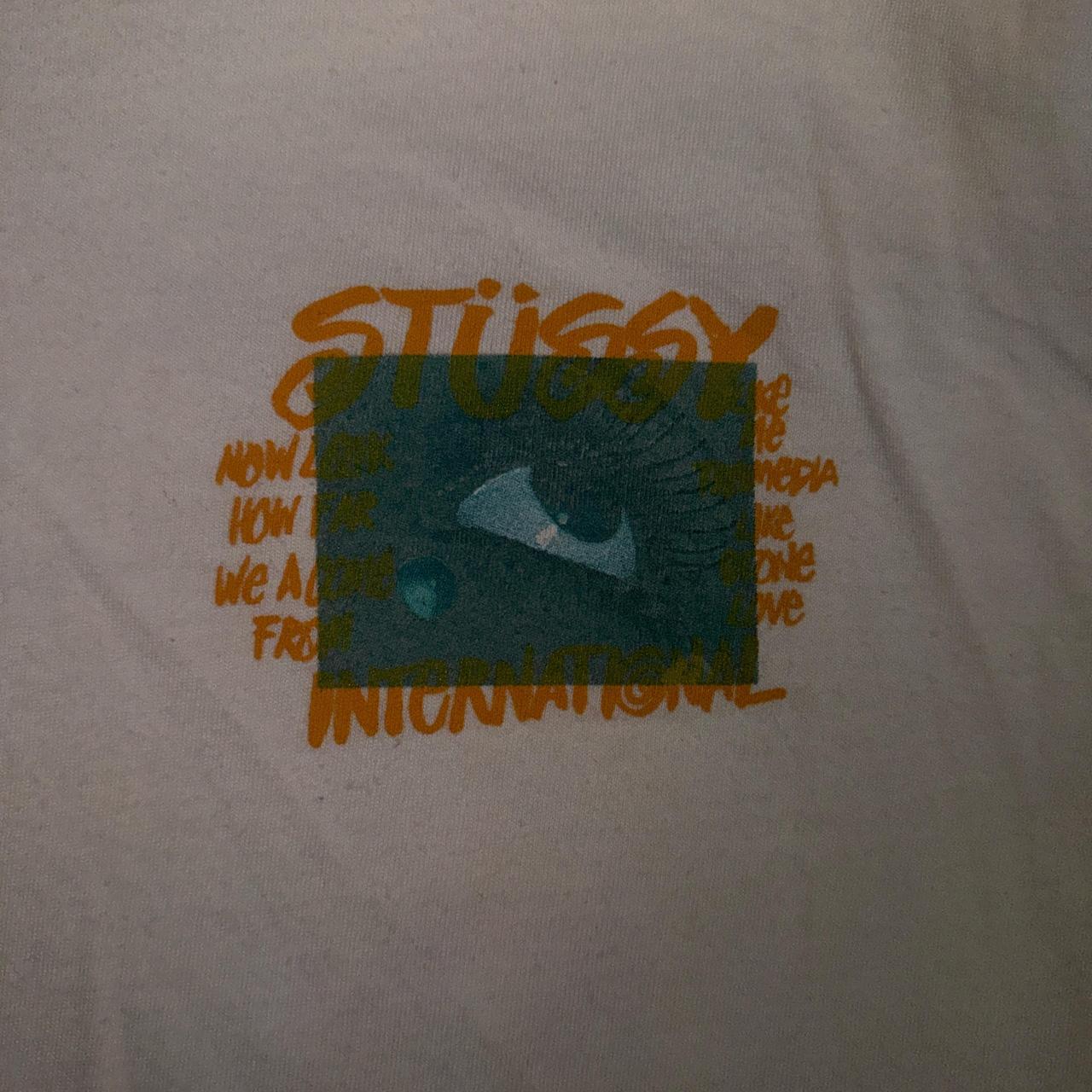 Medium white study shirt with graphic design only... - Depop