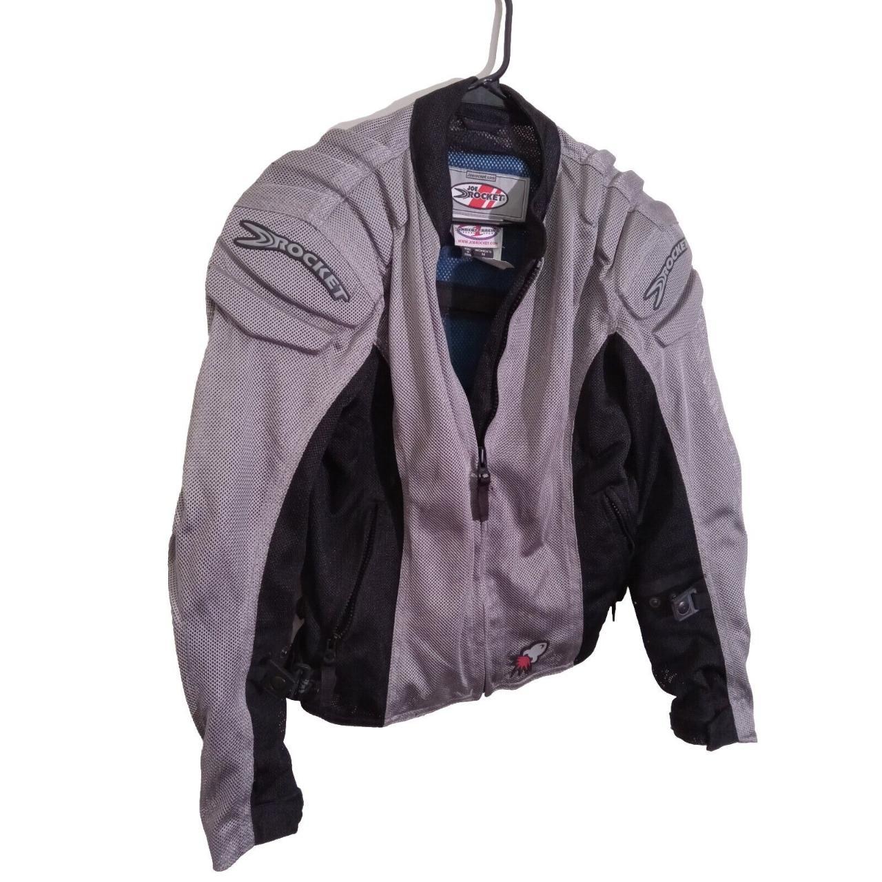 Joe Rocket Gray Black Mesh Ballistic Padded Jacket... - Depop