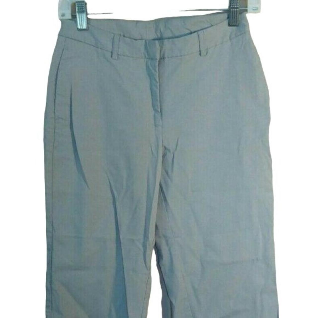 Express Womens Juniors 3/4 Gray Flat Front Capri... - Depop