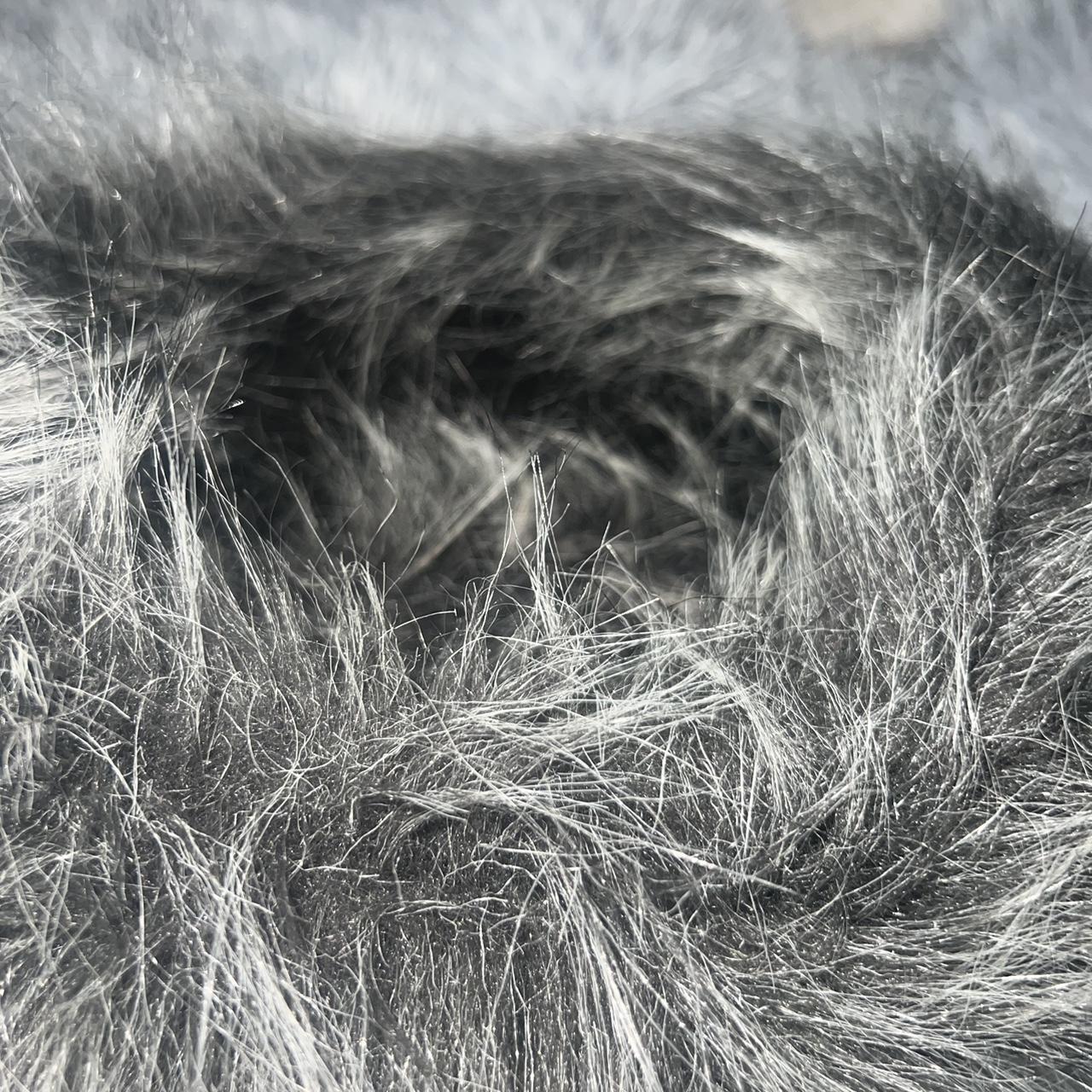 Fluffy grey headband/ ear warmer - Depop