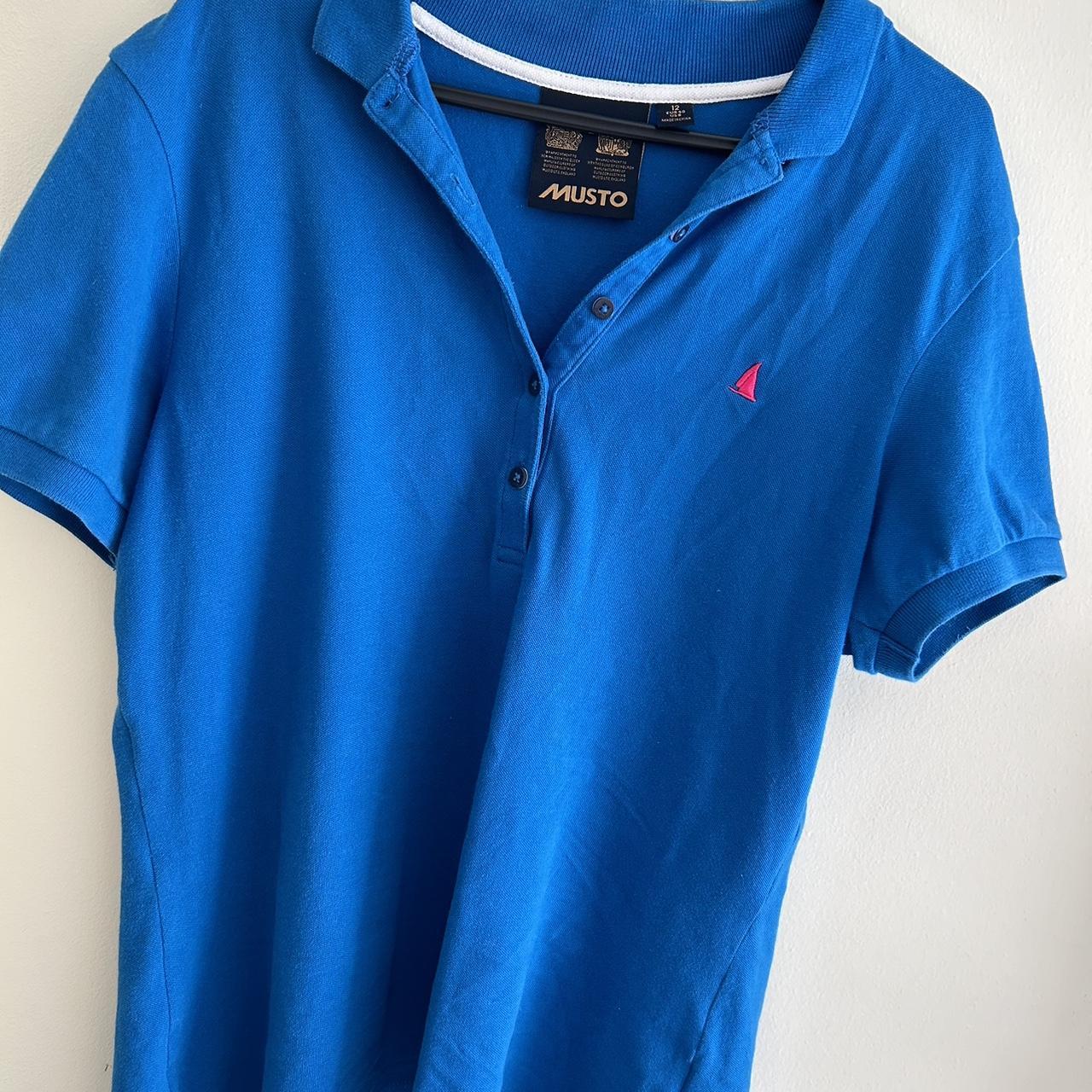 Blue polo top - Depop