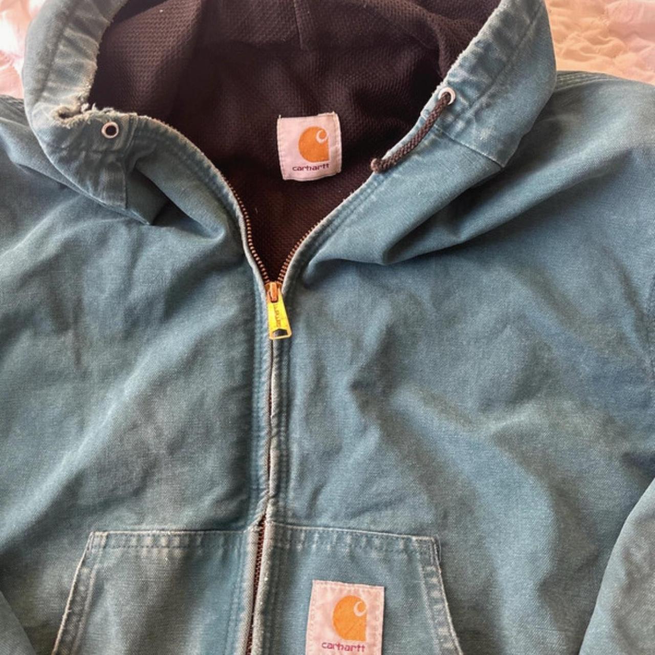Carhartt Active Detroit Jacket turquoise/ green... - Depop