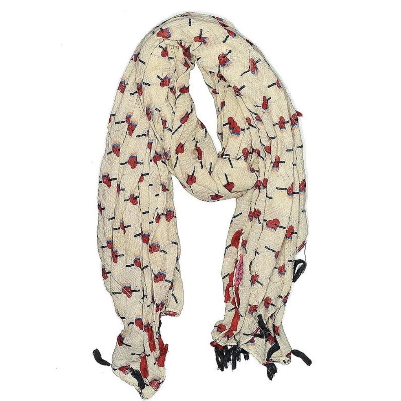 Nice scarf. Minor snags throughout. Multicolor... - Depop