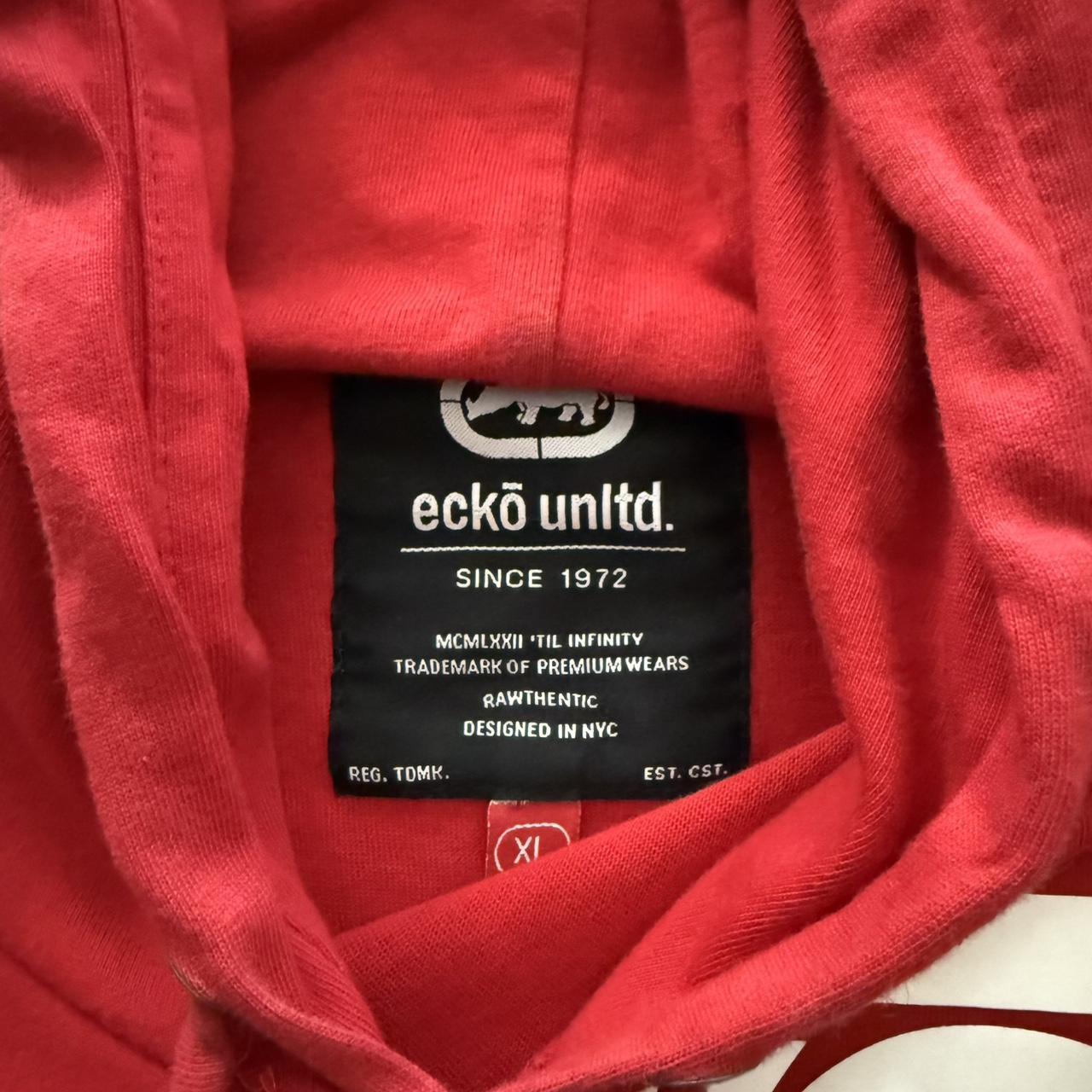 Red ecko unltd vintage hoodie Size XL fits like a L... | Depop