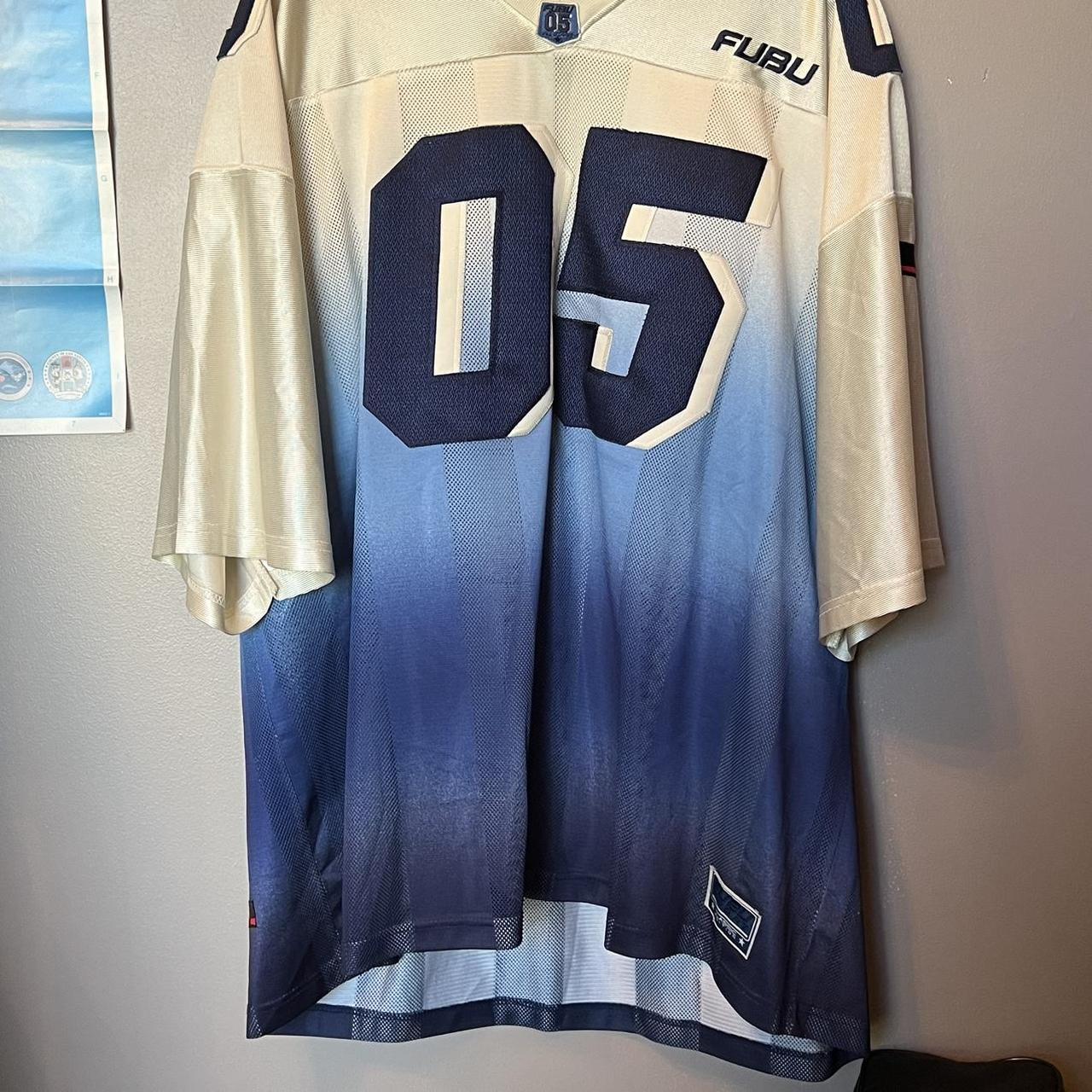 Huge Fubu ombre jersey #Fubu #vintage #y2k #football - Depop