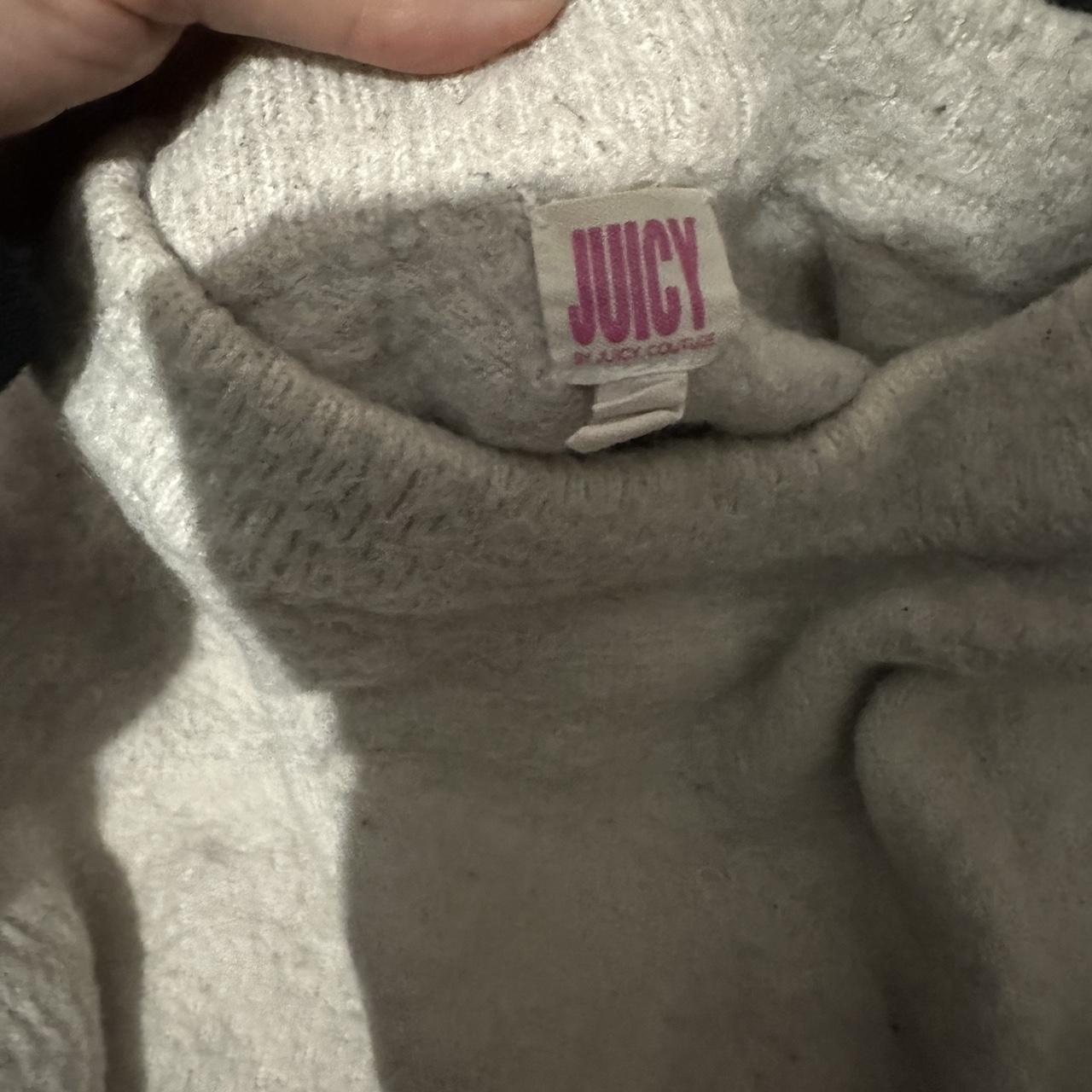 Juicy couture white jumper with writing on sleeve... - Depop
