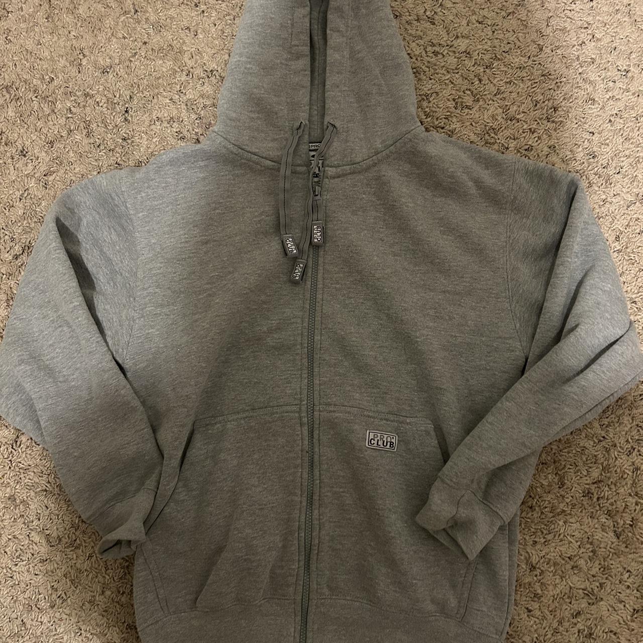 grey pro club zip up will be washed after purchasing. - Depop