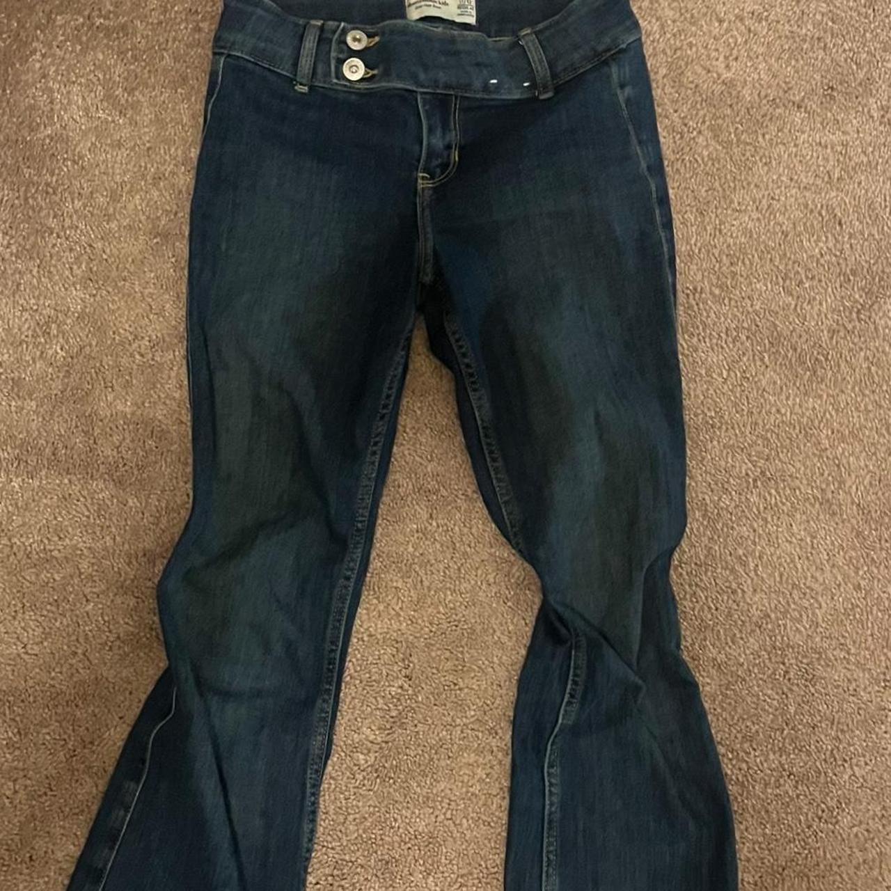 Abercrombie kids low rise flare jeans 🩷 kids size... | Depop