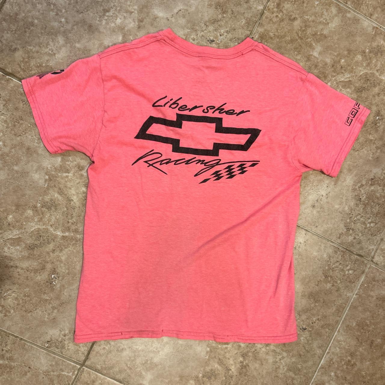 Pink Chevy Racing Shirt. Size S - Depop