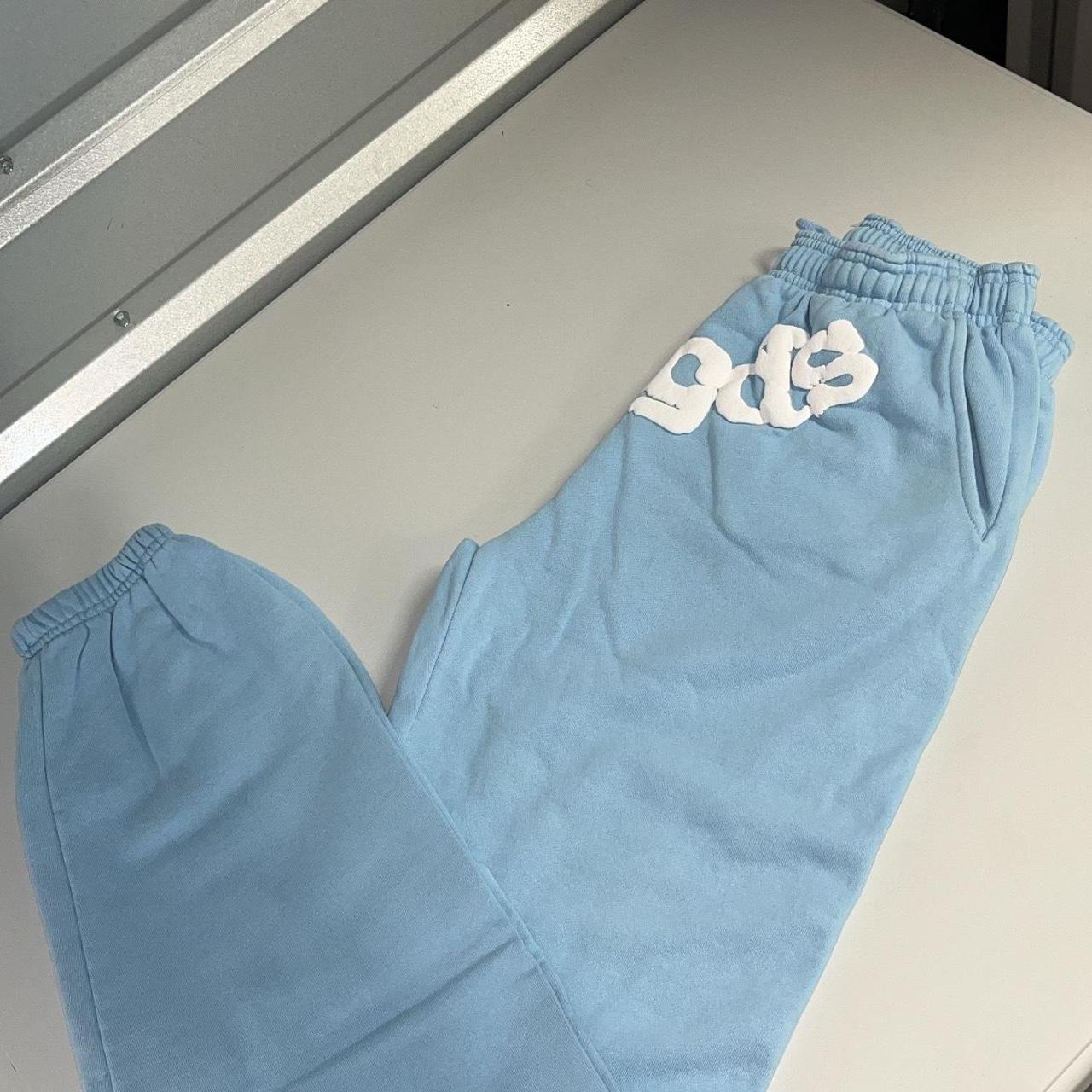 Sky Blue Sp5der Sweats - Depop