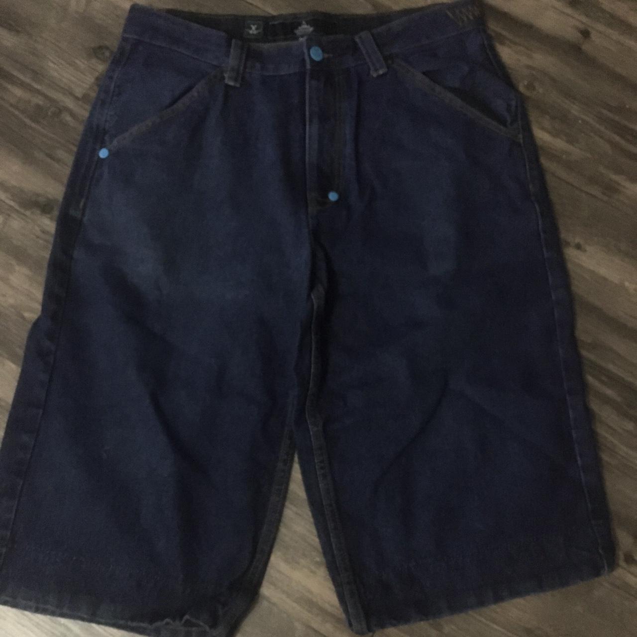 2000s Vintage navy blue jorts Brand name:leverage... - Depop