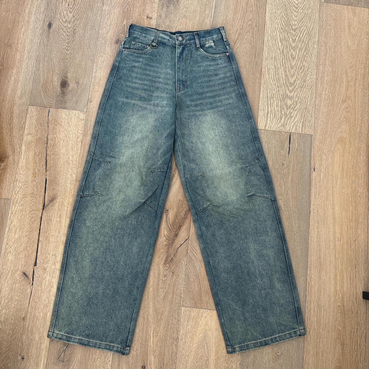 Ditch LA Blue Baggy Denim. 12OZ 100% cotton; Stone... - Depop
