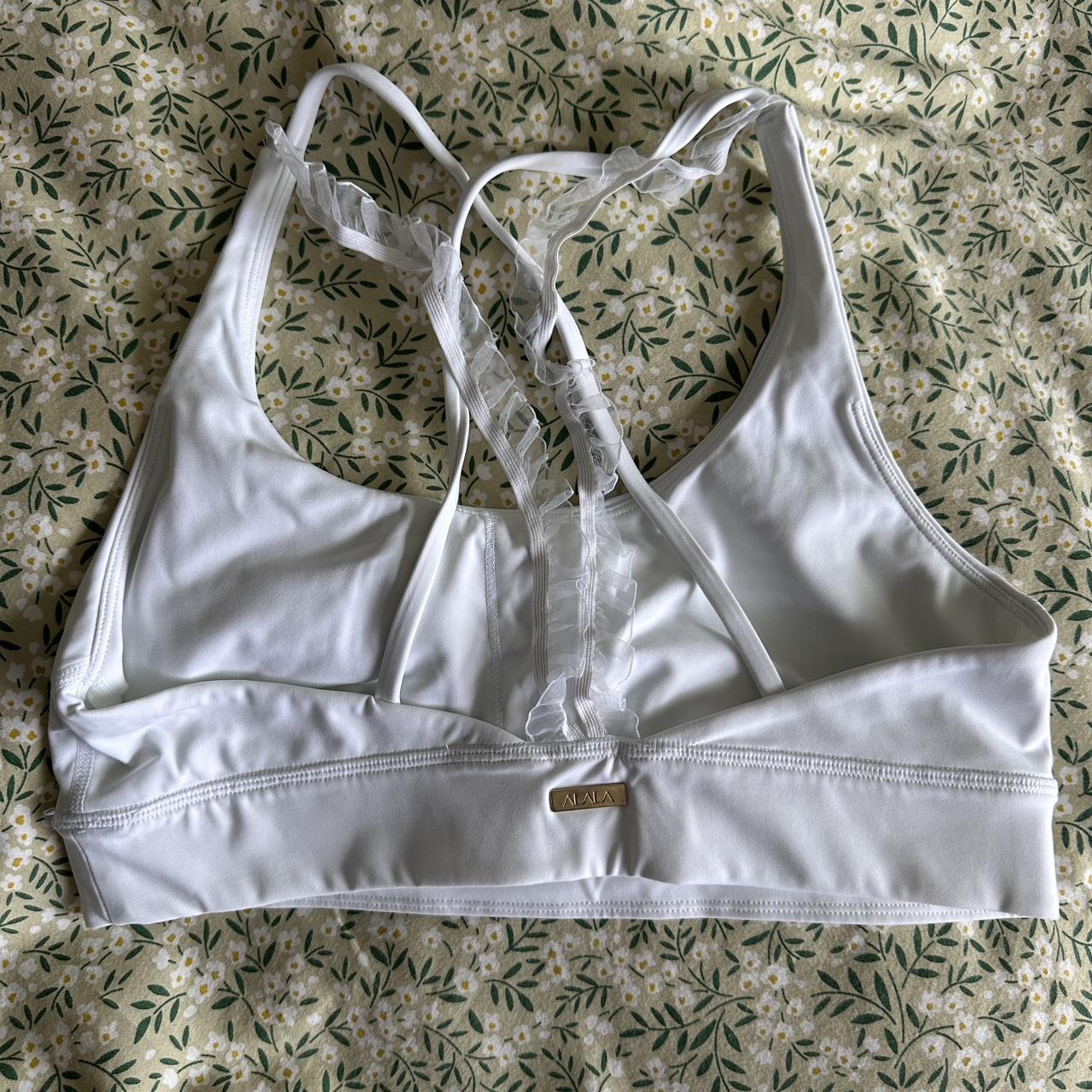 ALALA White Lace Sports Bra - Depop