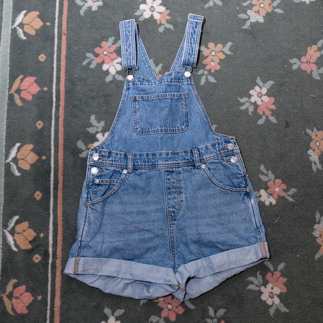 Blue Jean overall shorts, size xs. From Hong Kong - Depop