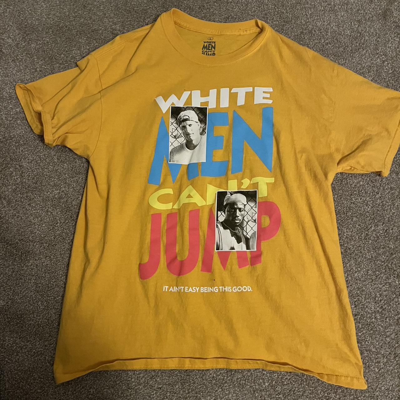 Yellow "White Men Can't Jump" tee #streetwear... | Depop
