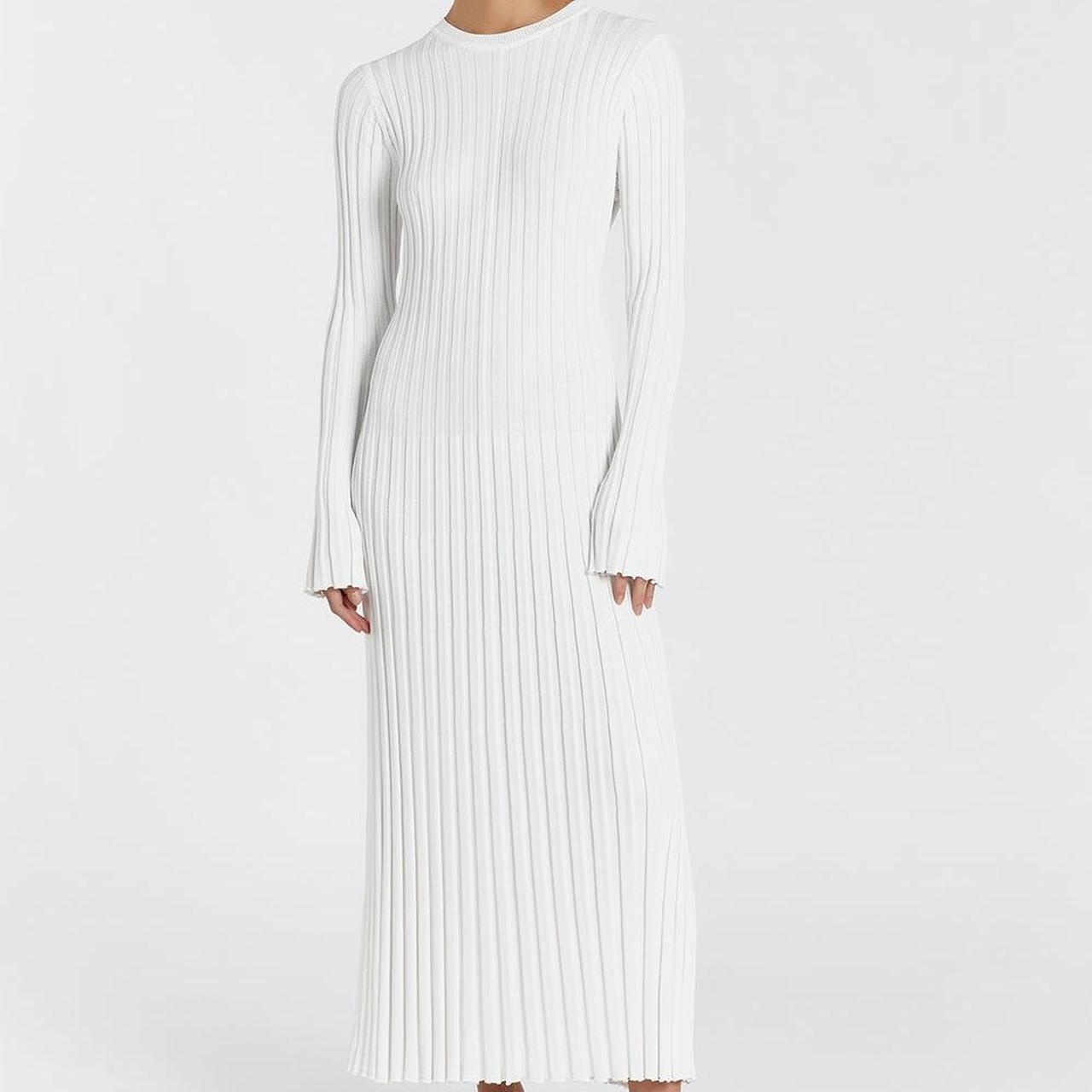 Dissh Ada White Long Sleeve Dress - Depop