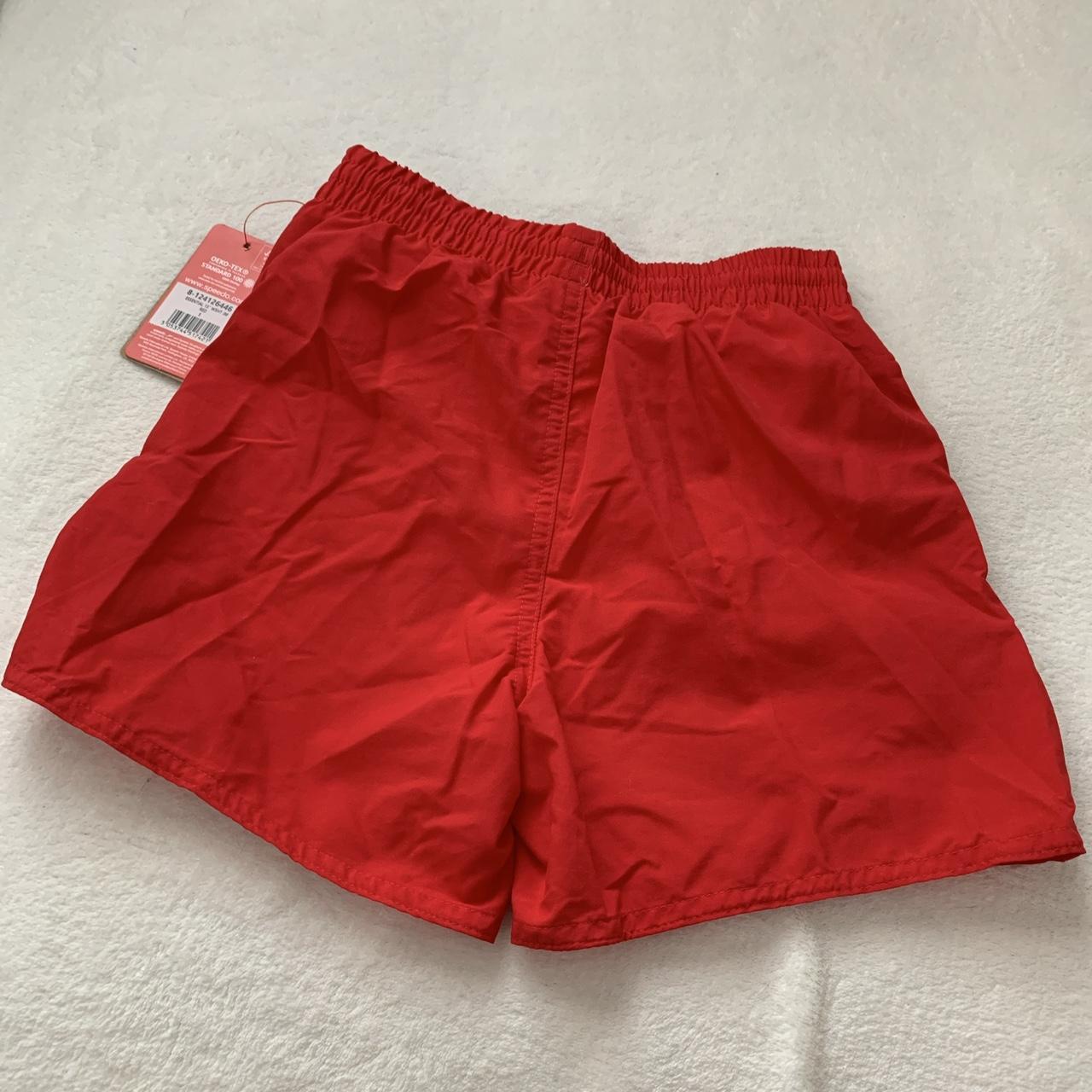 New Speedo Boys Essential Red 13” Swim Shorts Size... - Depop