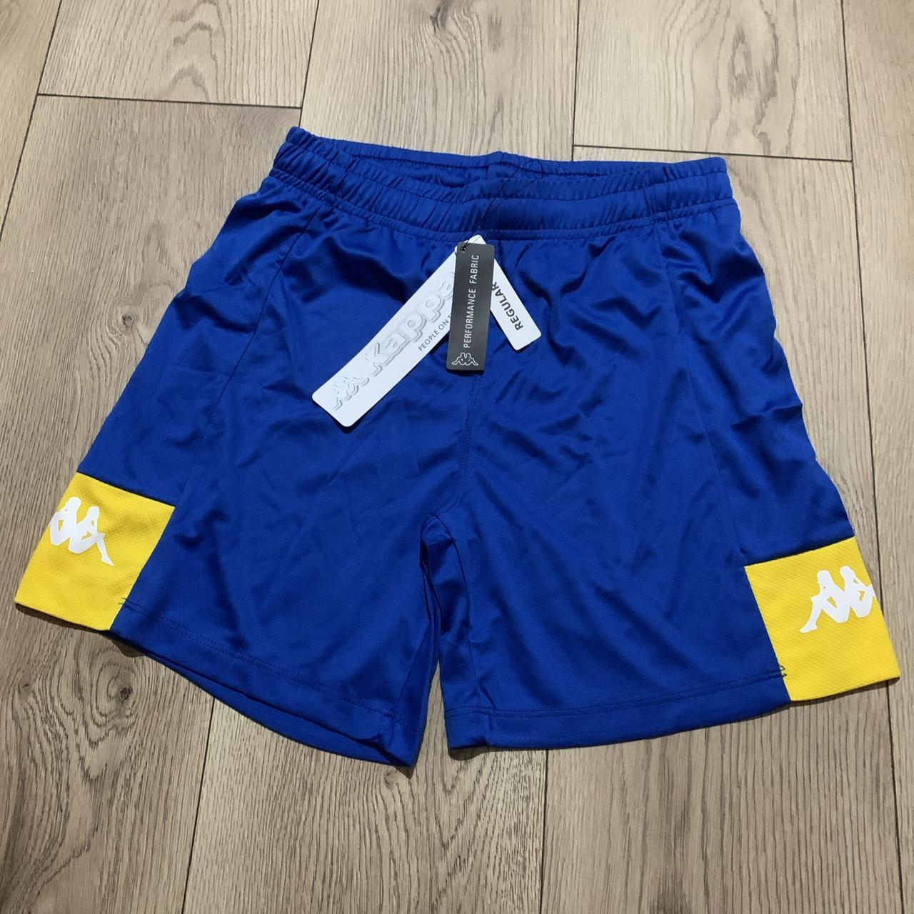 New Kappa Boys Blue Performance Fabric Sports Shorts... - Depop