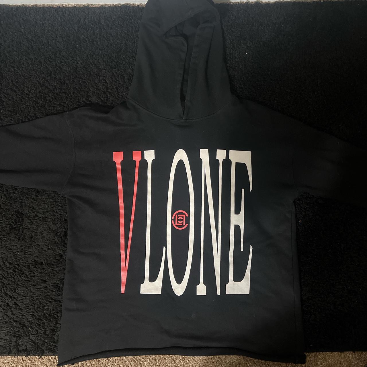 red vlone hoodie, likely new. - Depop