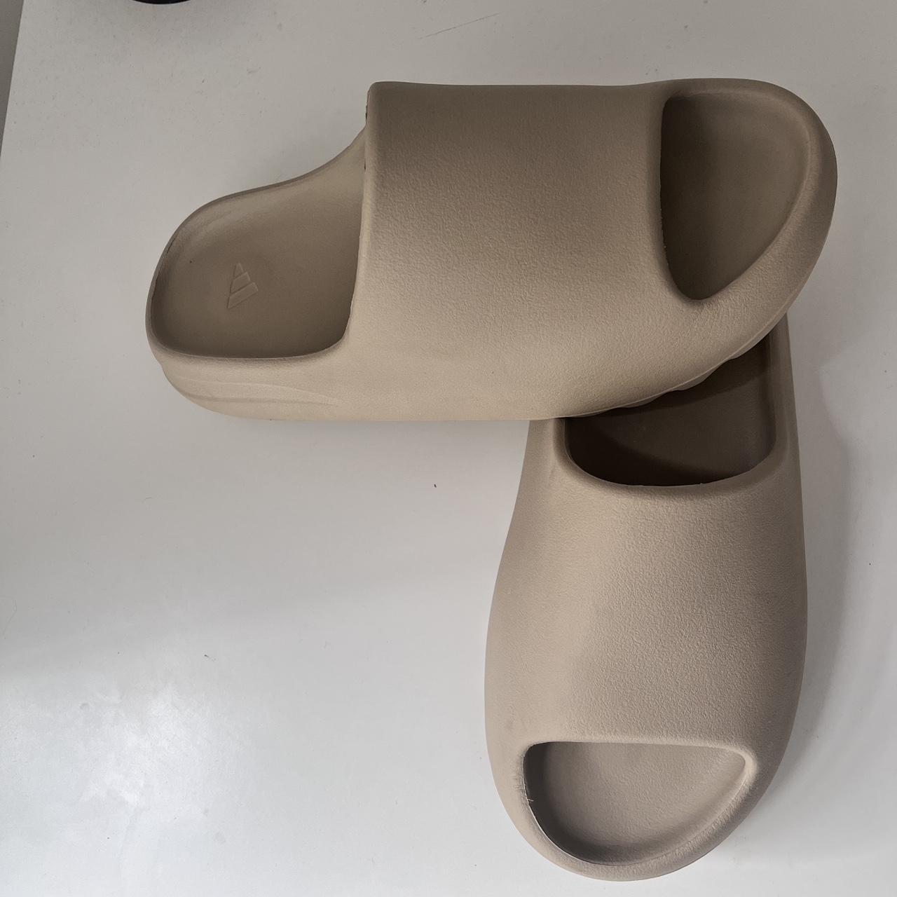 Yeezy slides flax - light brown Not worn - no box... - Depop