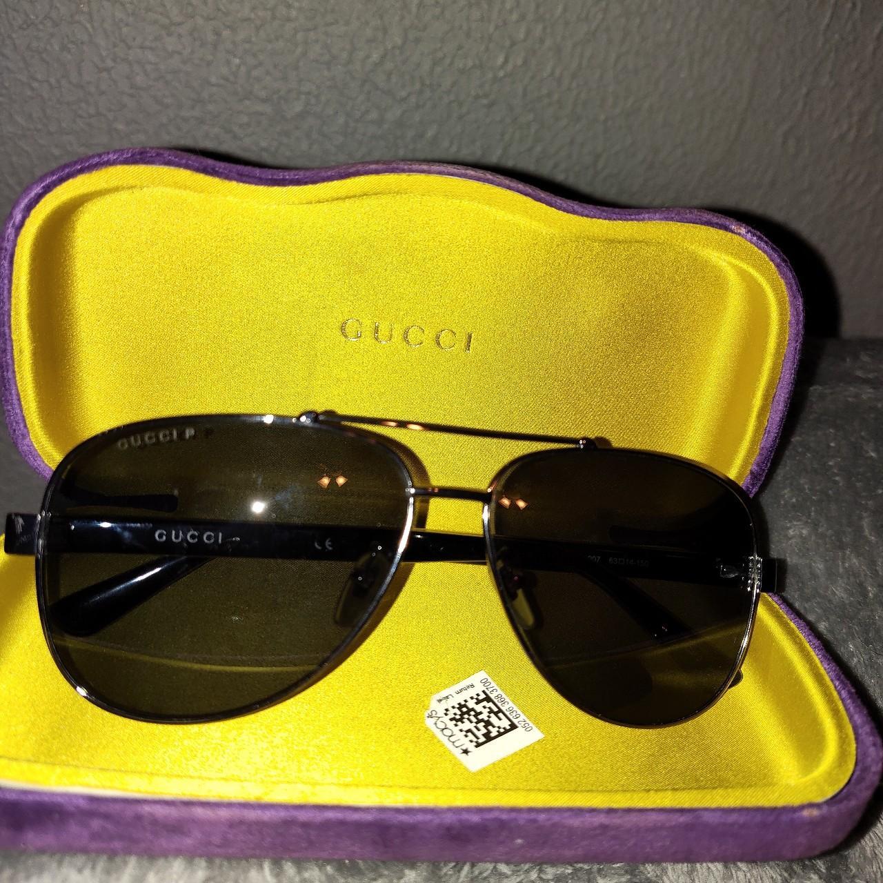 Gucci men's glasses with case - Depop