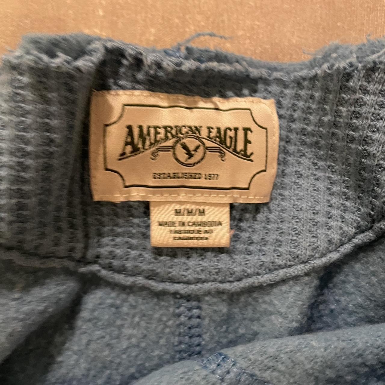 blue american eagle crewneck. super cute size medium... - Depop