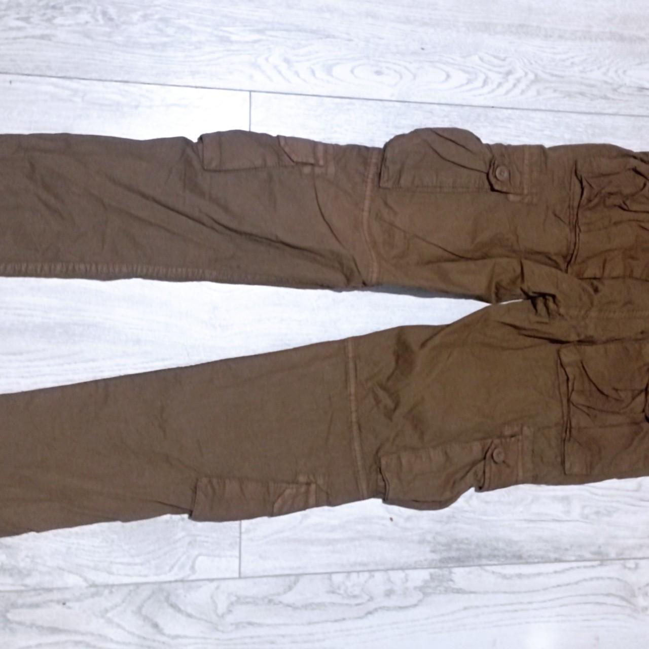 BROWN CARGO'S BRAND NEW, NEVER WORN LOTS OF ZIPS AND... - Depop