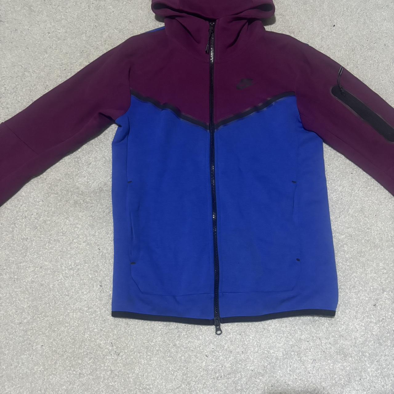 purple and blue nike tech fleece worn once - Depop
