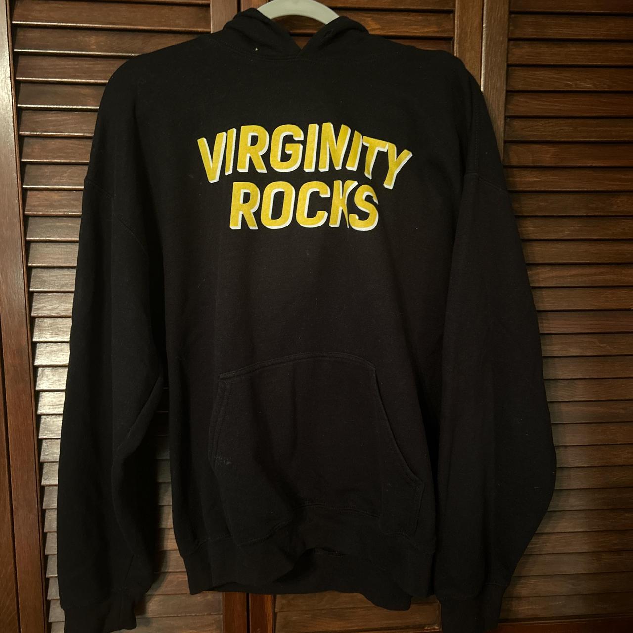 Large Virginity Rocks Hoodie. Fits more like a... | Depop