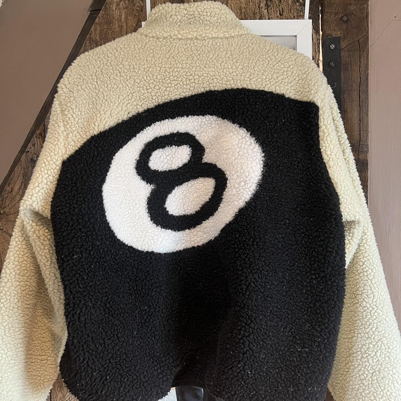 Stussy Fleece 8 Ball Sherpa Jacket Reversible Size... | Depop