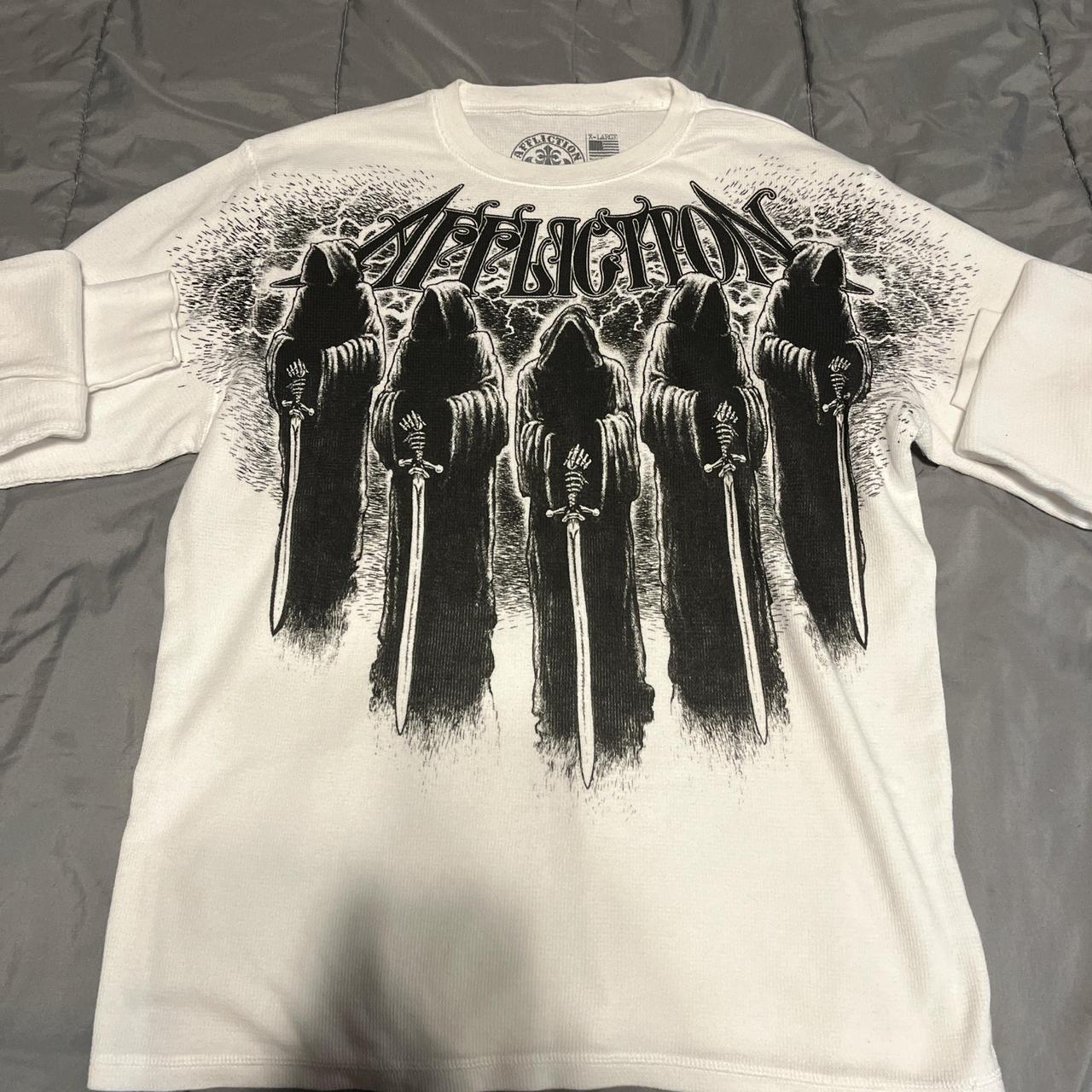 Affliction Mens White Thermal Size X-Large -... - Depop