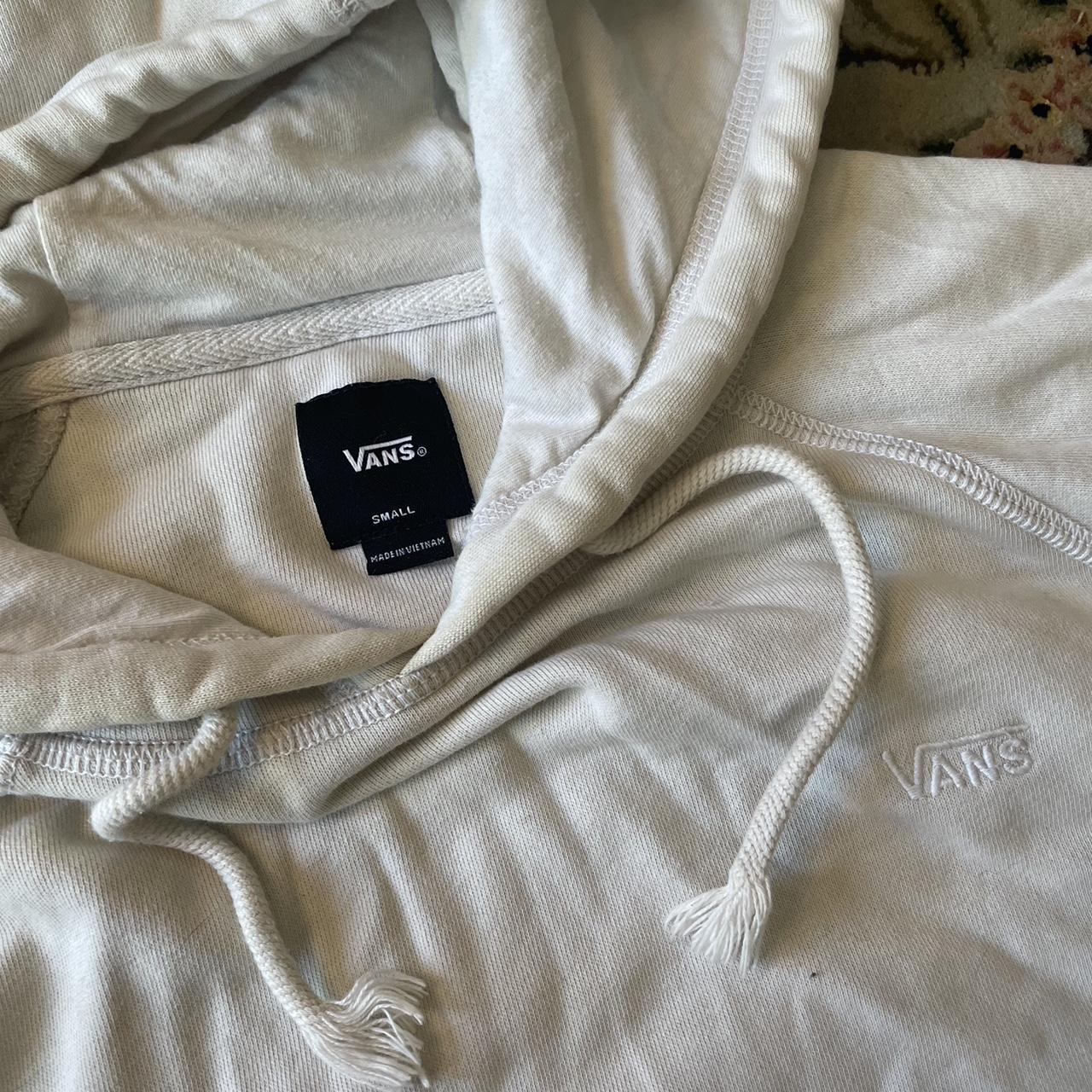 Small white vans hoodie #vans #vanshoodie #hoodie... | Depop