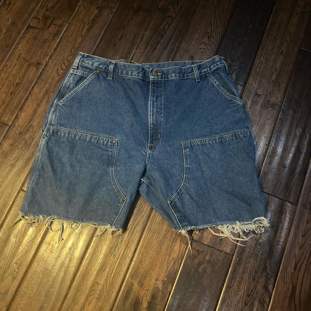 vtg style double knee jorts - 44W -21L - Depop