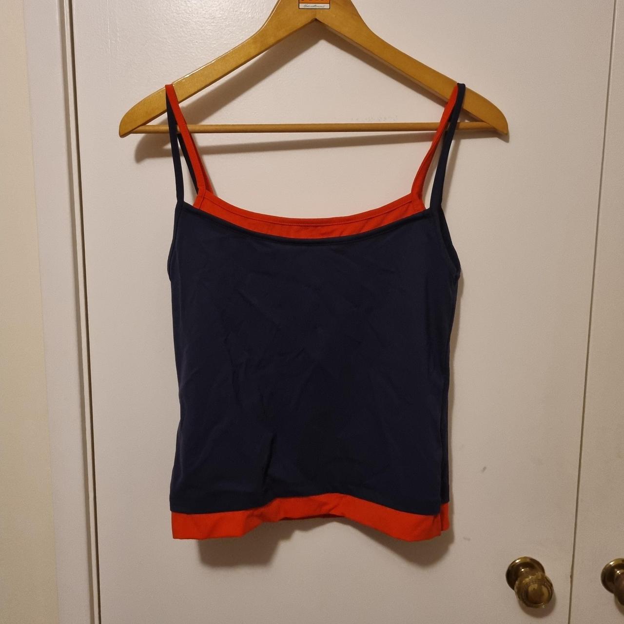 Glassons Red and Navy Tank - Depop