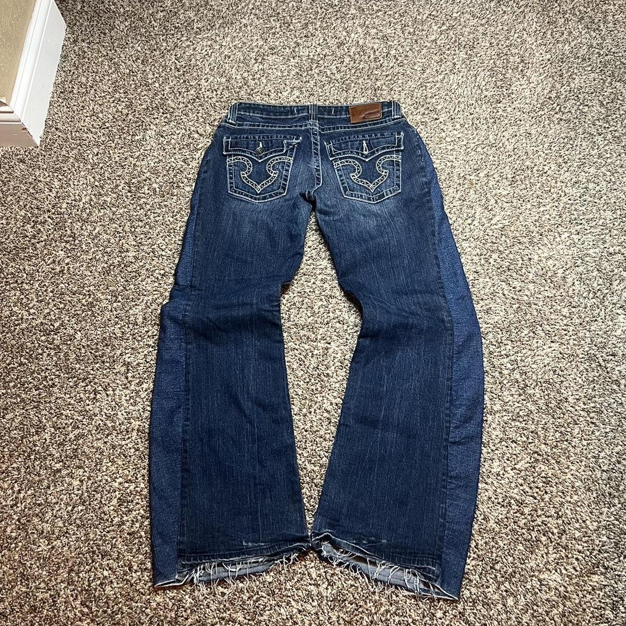 Custom flared jeans, There low rise... | Depop