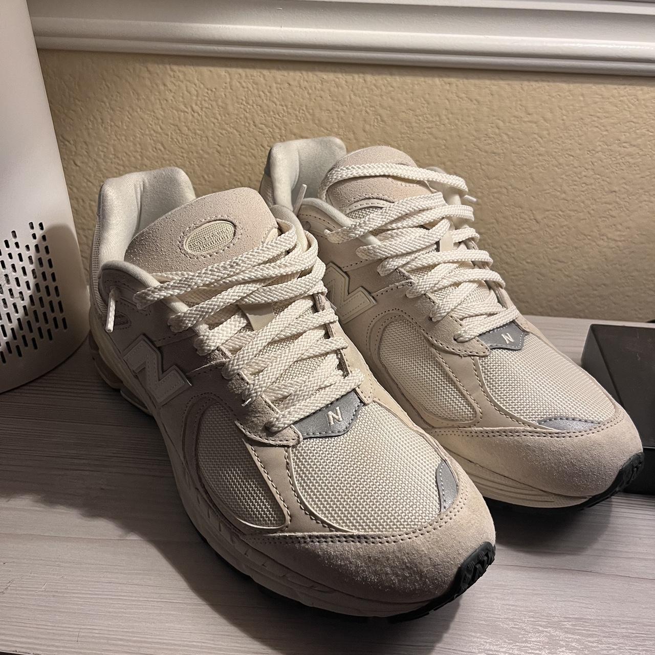 Cream New Balance 2002r Still got box Amazing... - Depop