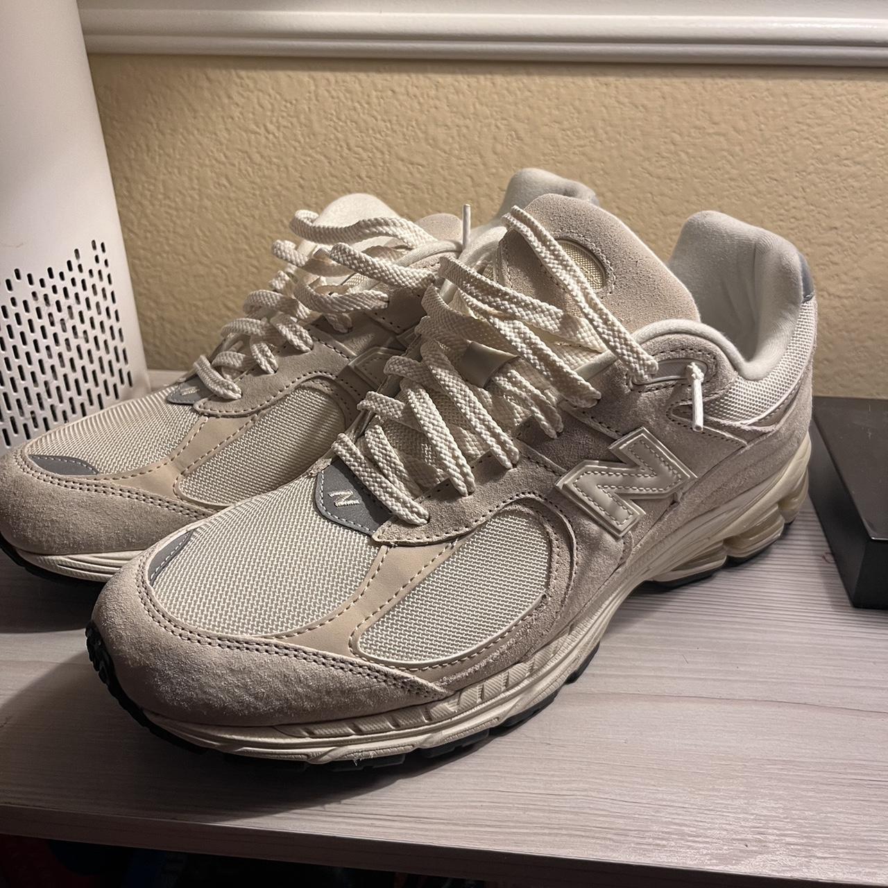 Cream New Balance 2002r Still got box Amazing... - Depop
